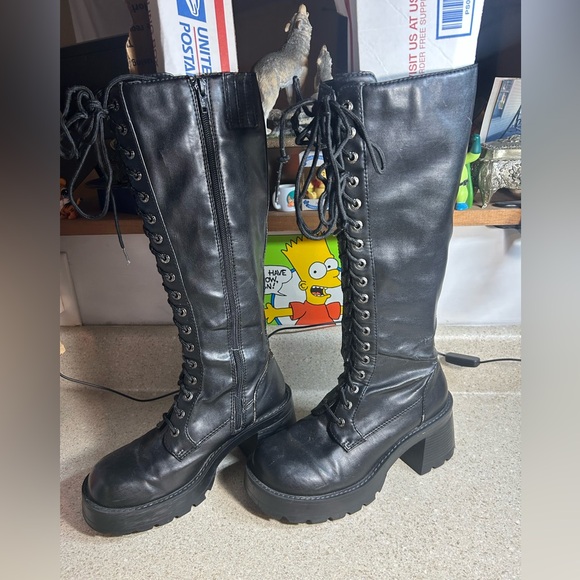 BONGO | Shoes | Rare Y2k Bongo Davidson Black Platform Zip Up Chunky ...